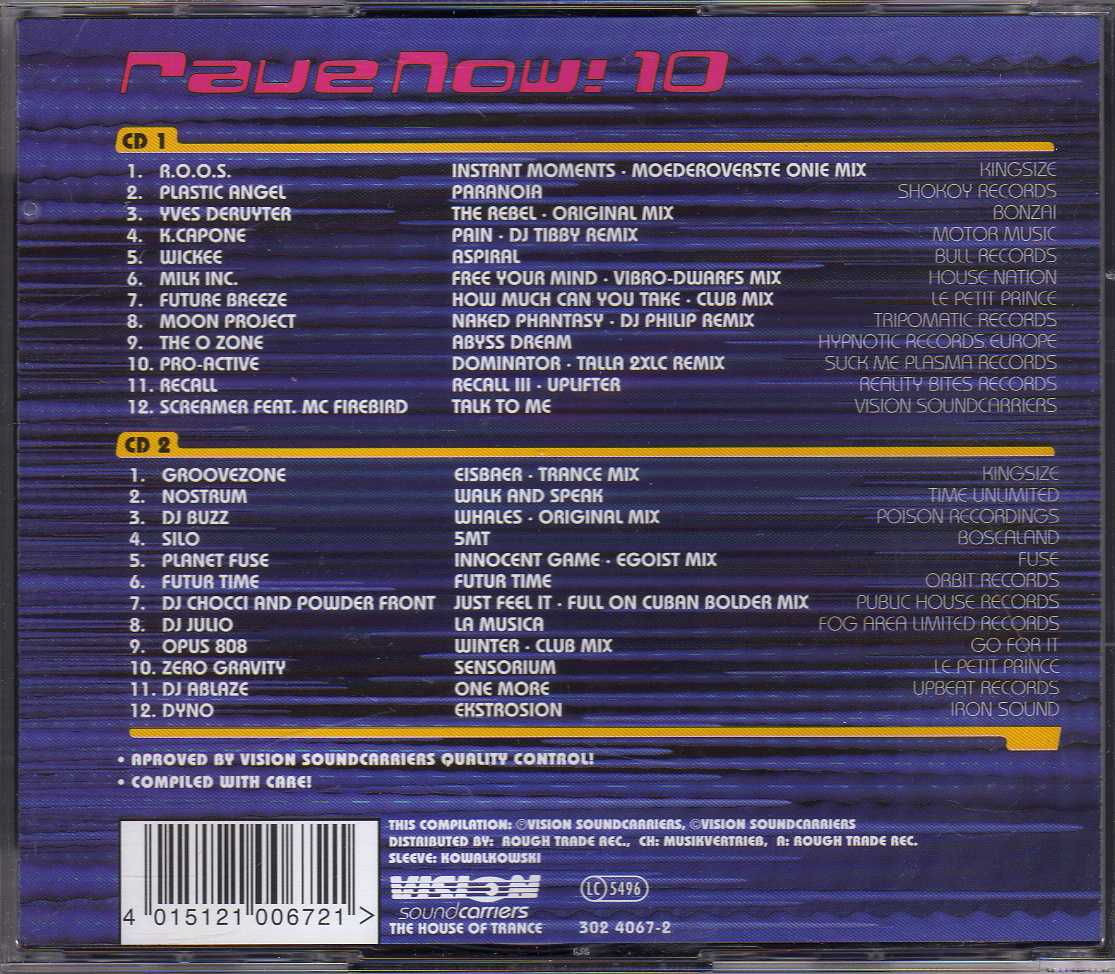 Compilation – Rave Now! 10 – 2CD | Eurodance 90 CD shop