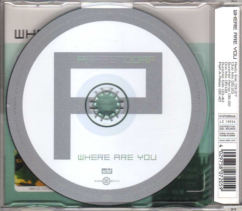 Paffendorf – Where Are You – CDM | Eurodance 90 CD shop