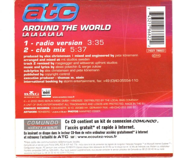ATC – Around The World (La La La La La) – CDS | Eurodance 90 CD shop