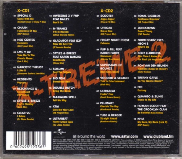 Compilation – Clubland X-Treme 2 – 2 CD | Eurodance 90 CD shop