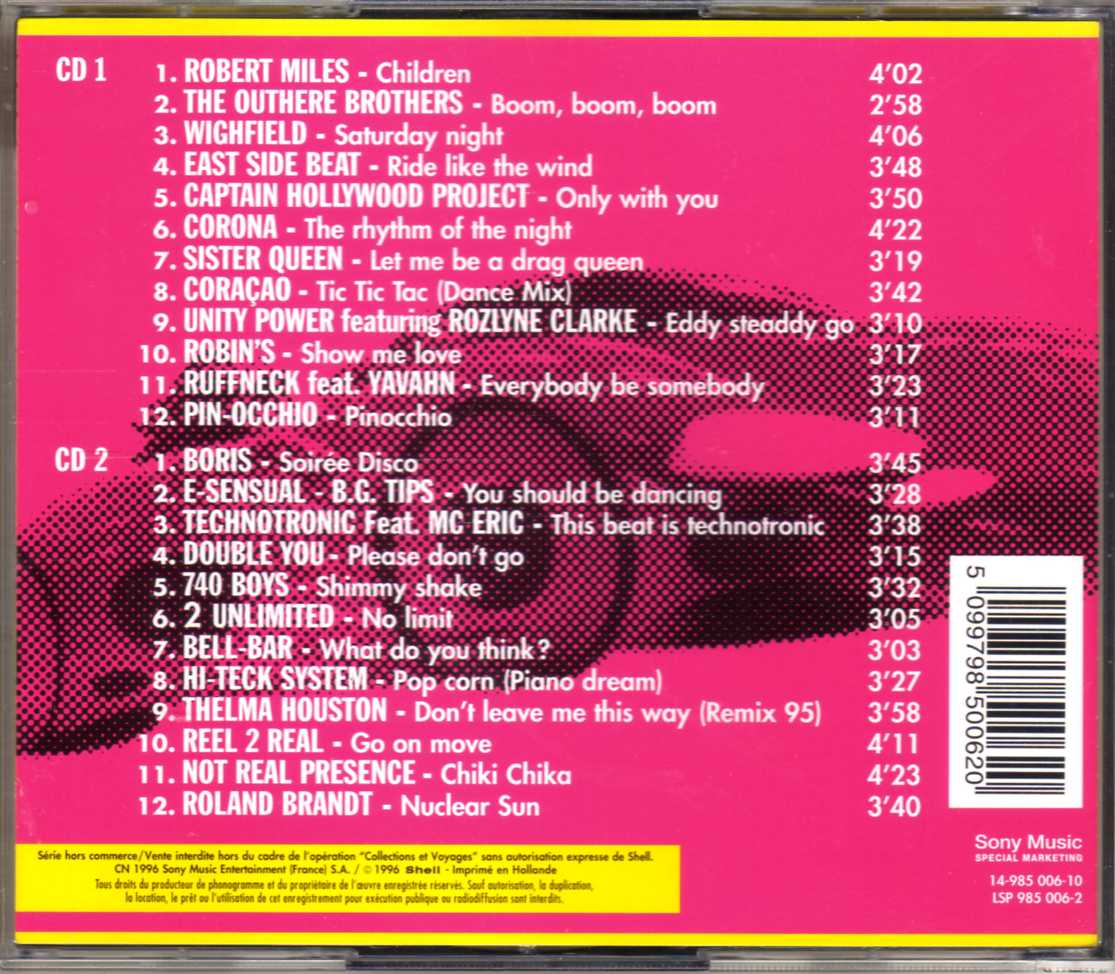 Compilation – Dance Club Années 90 Vol. 1 (2 CD) | Eurodance 90 CD shop