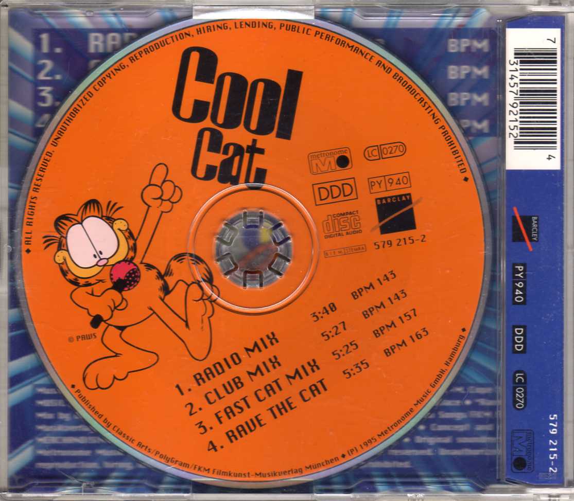 Garfield – Cool Cat – CDM | Eurodance 90 CD shop