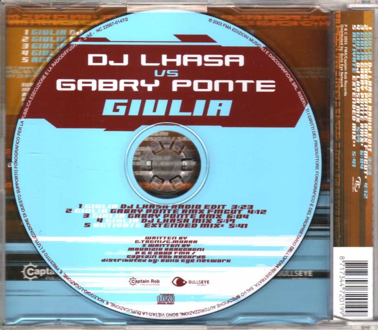 DJ Lhasa vs. Gabry Ponte – Giulia – CDM | Eurodance 90 CD shop