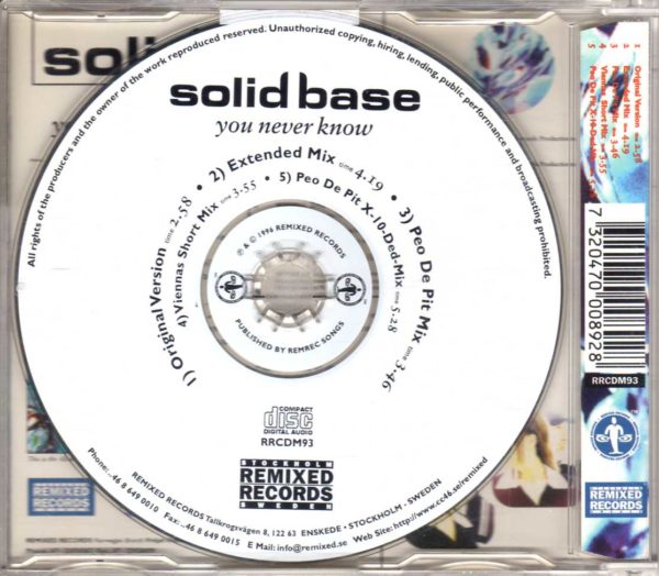 Solid Base – You Never Know – CDM | Eurodance 90 CD shop
