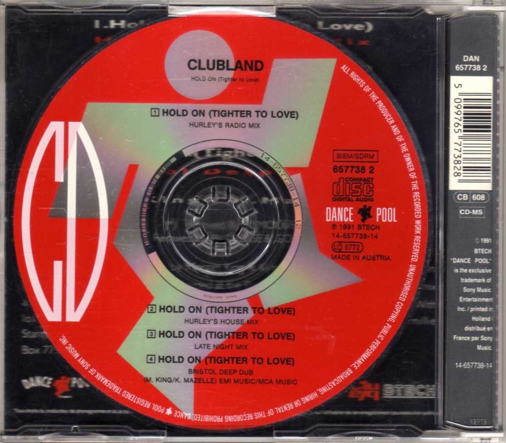 Clubland – Hold On (Tighter To Love) – CDM | Eurodance 90 CD shop