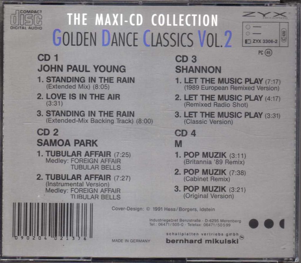 Compilation – Golden Dance Classics Vol. 2 (4 CD) | Eurodance 90 CD shop