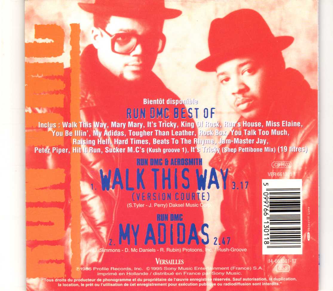 Run-DMC & Aerosmith – Walk This Way – CDS | Eurodance 90 CD shop