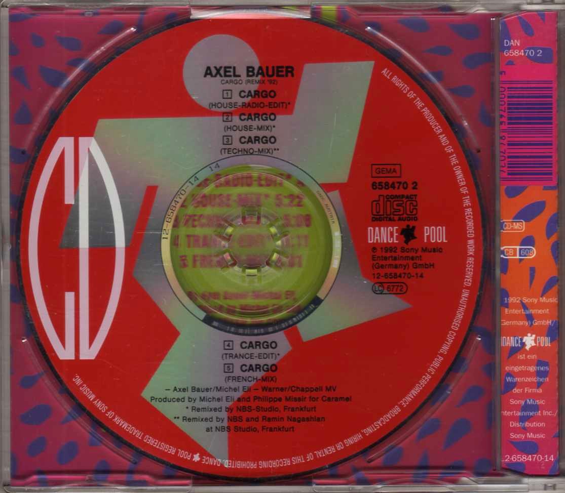 Axel Bauer – Cargo (Remix ’92) – CDM | Eurodance 90 CD shop