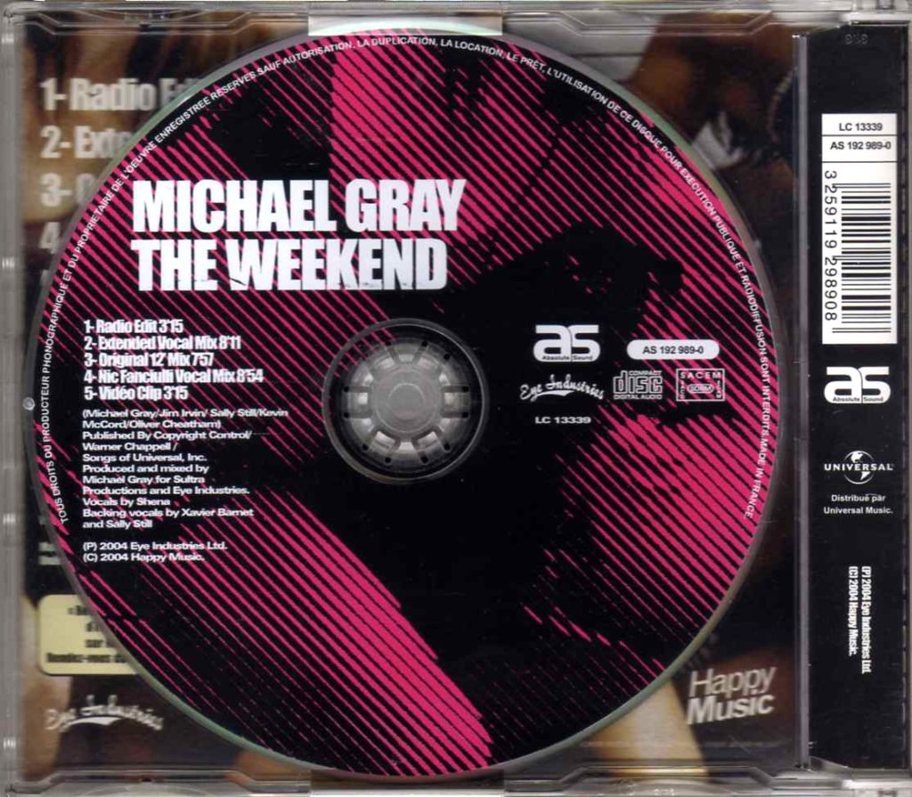 Michael Gray ‎- The Weekend – CDM | Eurodance 90 CD shop