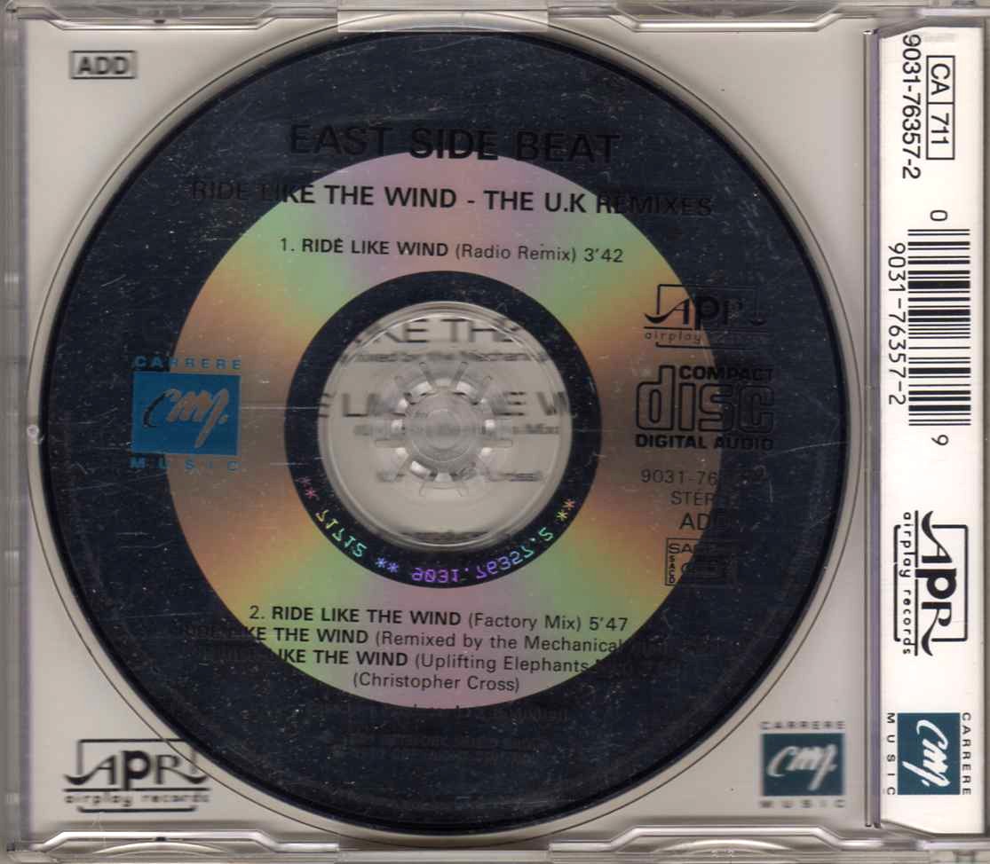 East Side Beat – Ride Like The Wind (The UK Remixes) – CDM | Eurodance ...