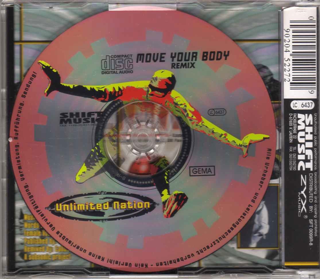 Unlimited Nation – Move Your Body (Remix) – CDM | Eurodance 90 CD shop
