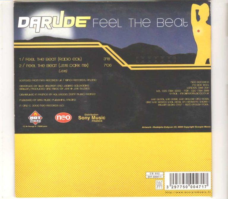 Darude – Feel The Beat – CDS | Eurodance 90 CD shop