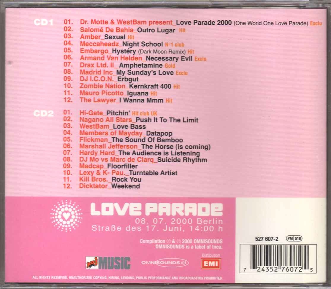 Compilation – Love Parade 2000 – One World One Love Parade – 2 CD ...