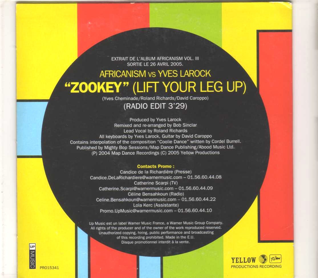 Africanism vs. Yves Larock – Zookey (Lift Your Leg Up) – Promo CDS ...