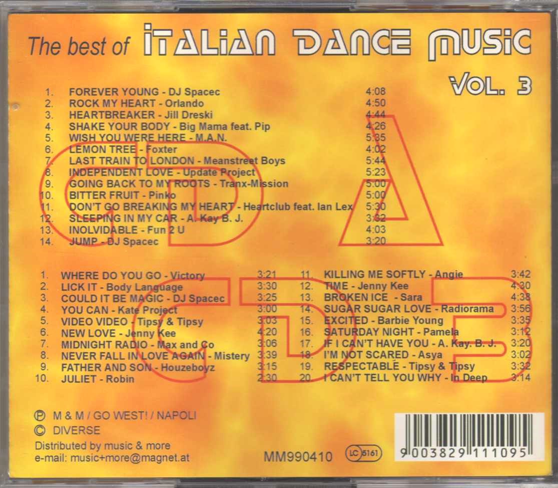 Compilation – The Best Of Italian Dance Music Vol. 3 – 2 CD | Eurodance ...