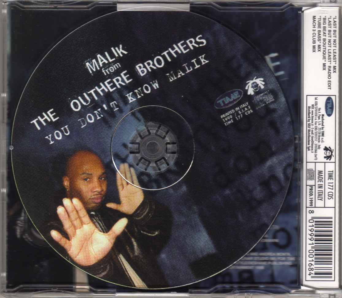 Malik (from The Outhere Brothers) – You Don’t Know Malik – CDM ...