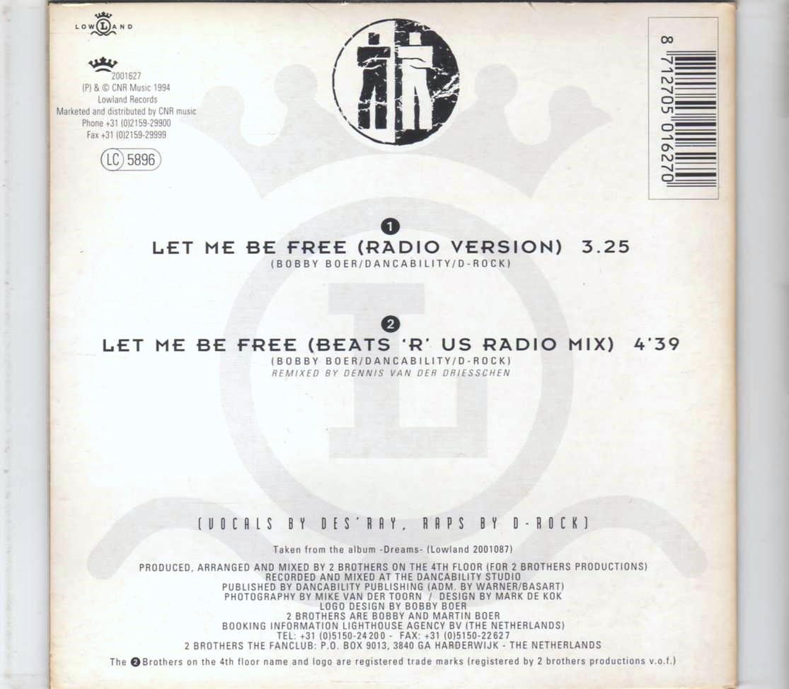 2 Brothers On The 4th Floor – Let Me Be Free – CDS | Eurodance 90 CD shop